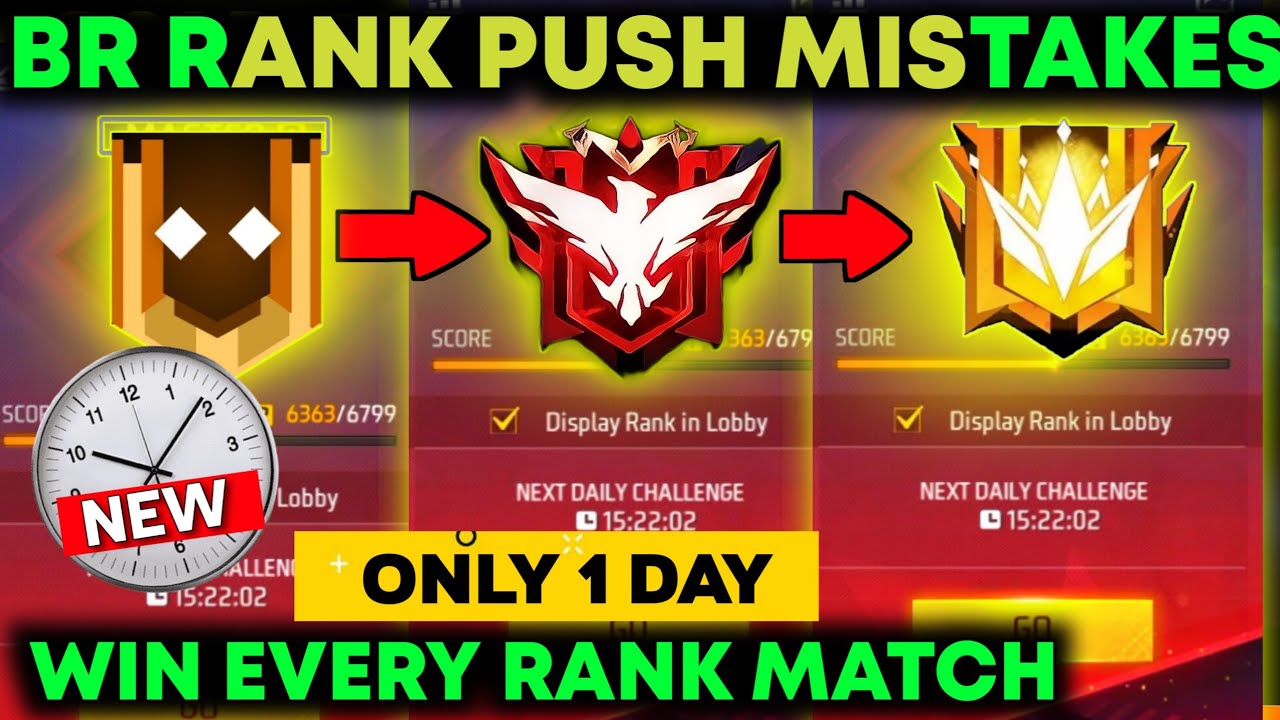 Br rank mistakes | free fire solo rank push tips and tricks | how to ...