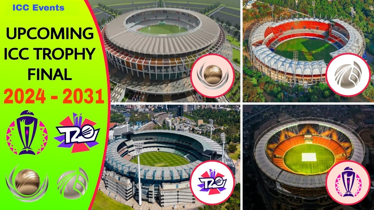 Upcoming ICC Event's Final match Host Venues (2024 - 2031) - YouTube