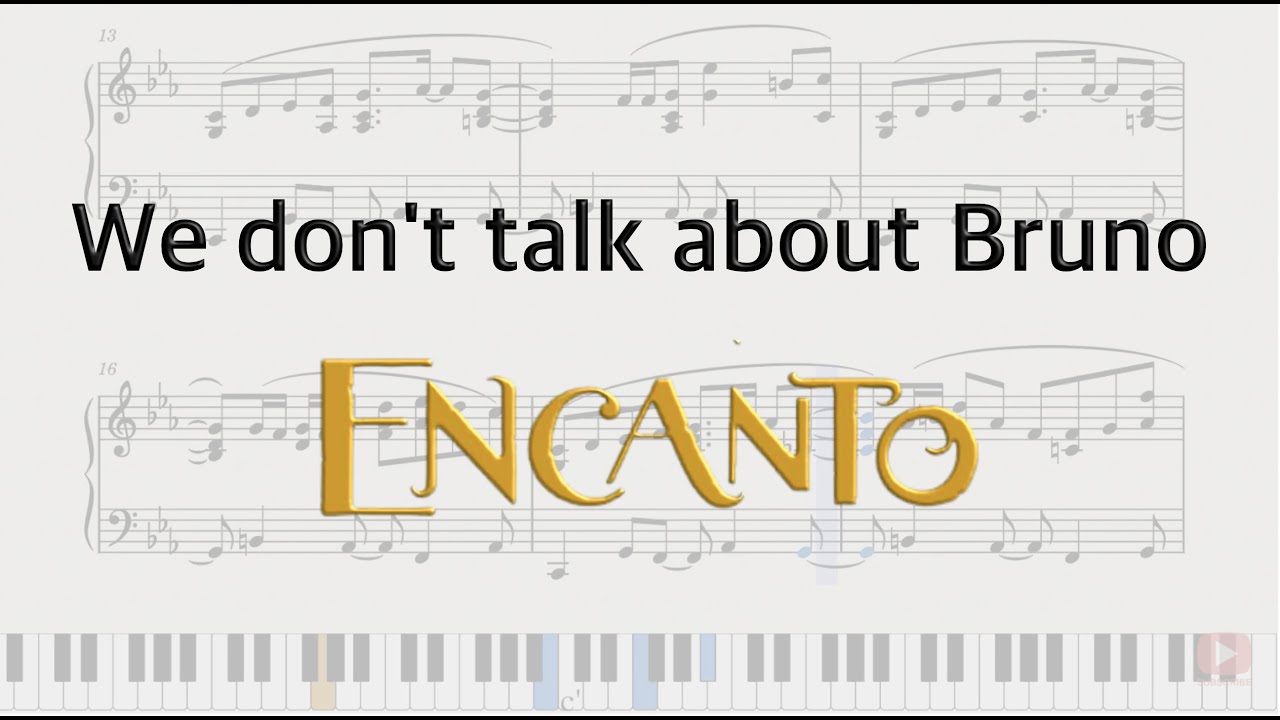 We don't talk about Bruno piano tutorial - Encanto (FREE SHEET MUSIC ...