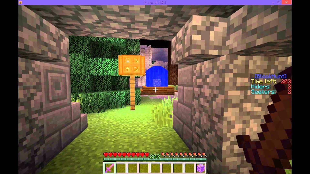 New arena in block hunt! Towncraft minecraft server - YouTube