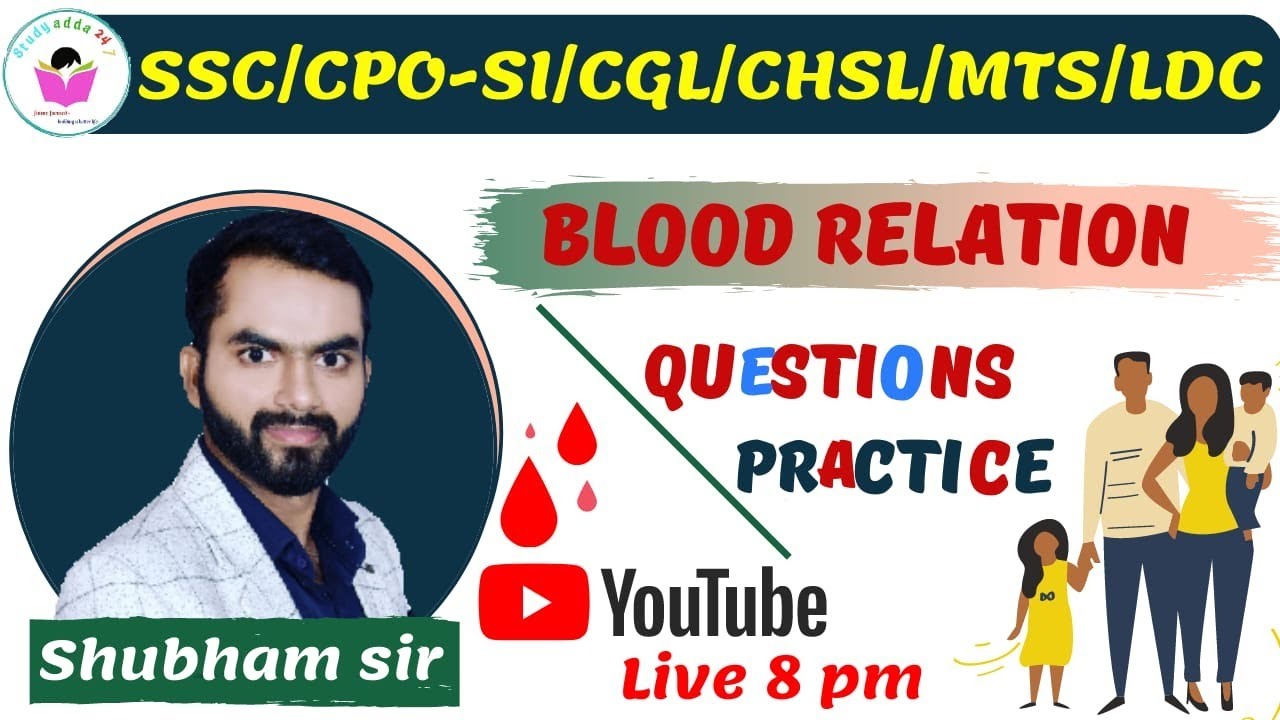 REASONING: BLOOD REALATION - questions practice by shubham sir, Solve ...