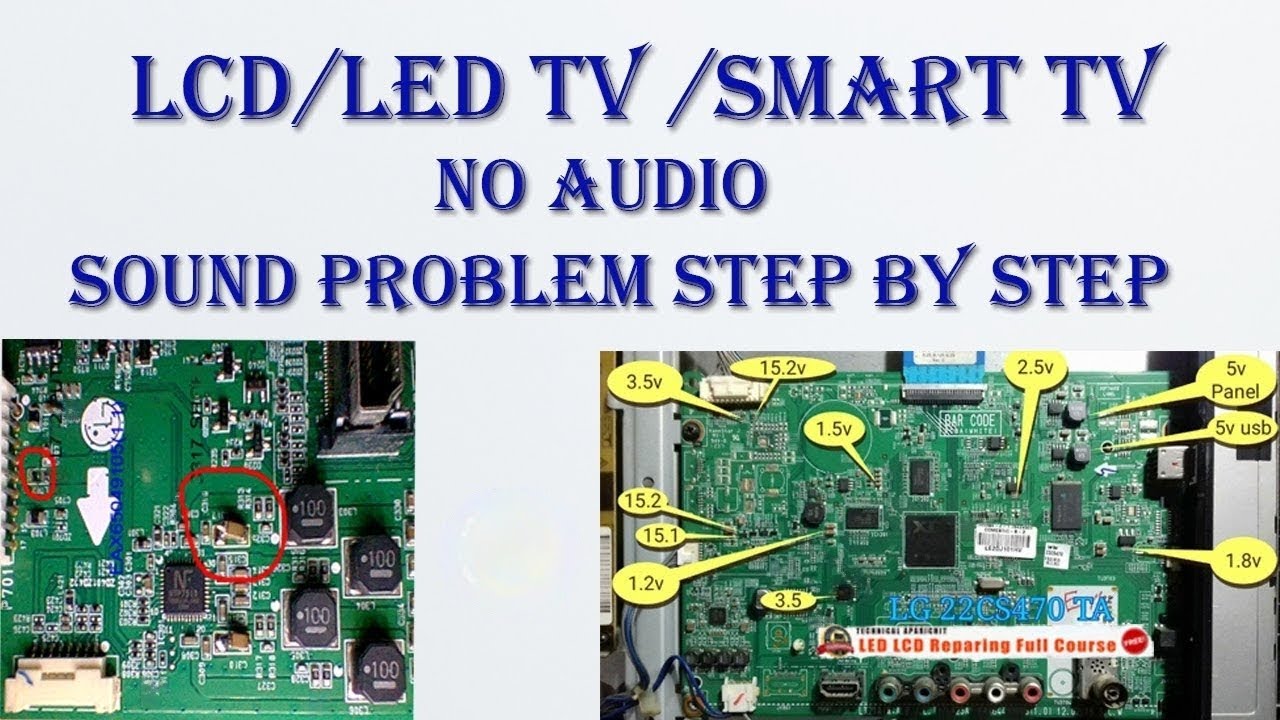 How to Repair LED LCD TV No SOUND Problem solution Easily step by step ...
