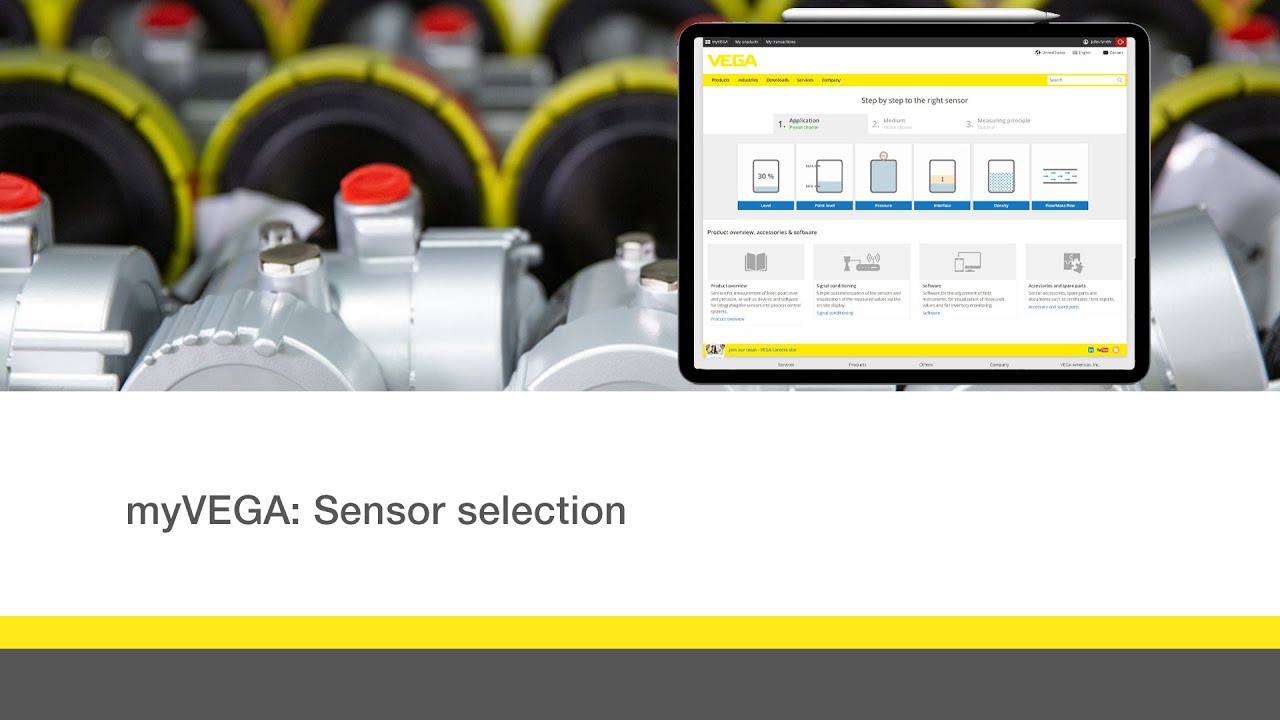 How to select a sensor with myVEGA - YouTube