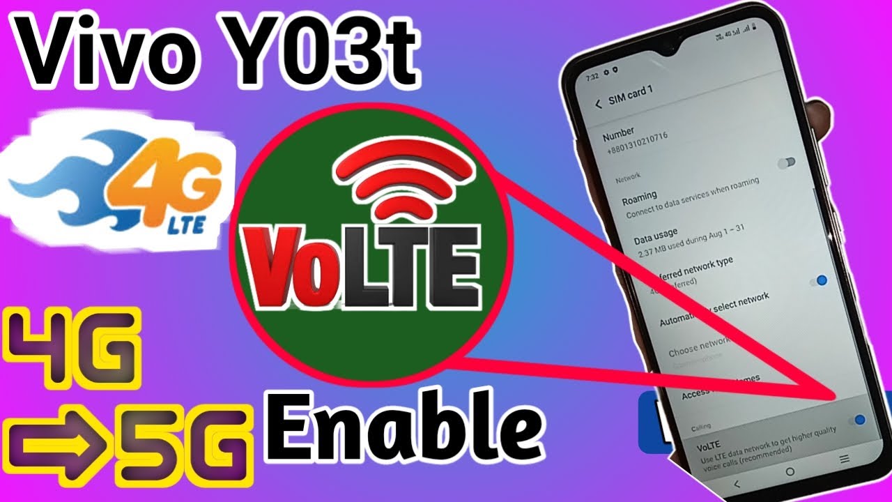 Vivo Y03t 4G+ Network And 4G Volte Network Enable - YouTube