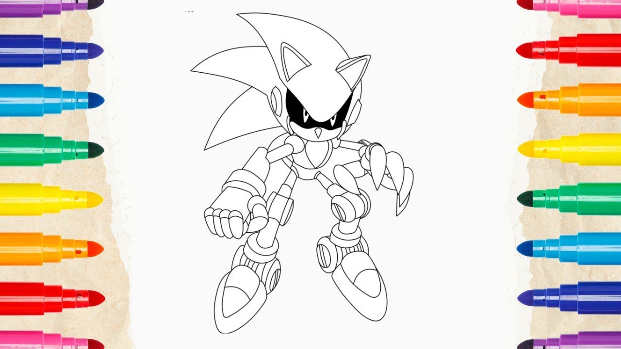 Sonic Metal Speed Coloring | Sonic Metal Coloring Pages | How To ...