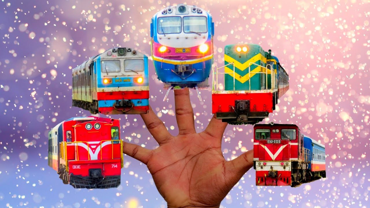 TRAIN FINGER FAMILY Amazing train Beautiful train whistles Diesel train ...