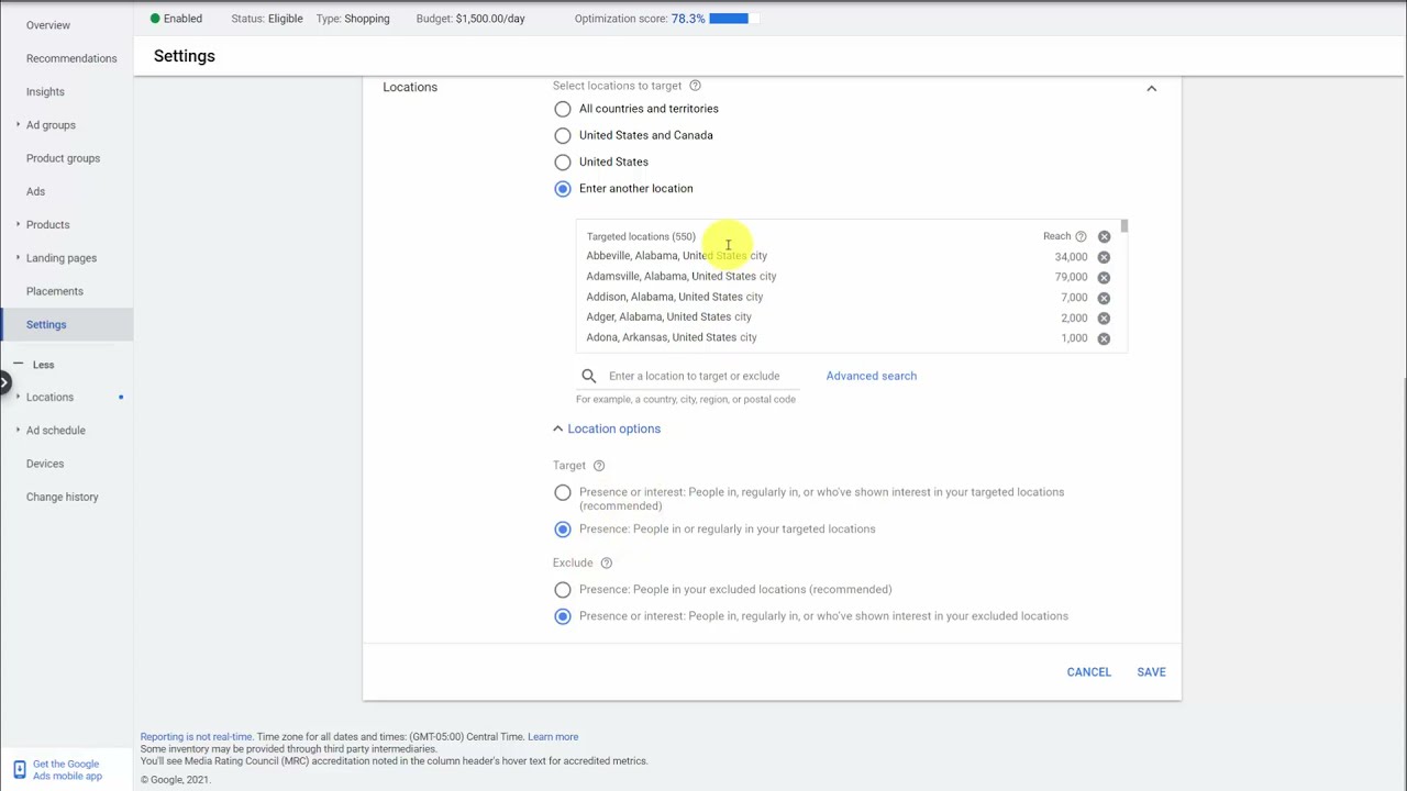 Understanding Google Ads Location Targeting and Optimization - YouTube