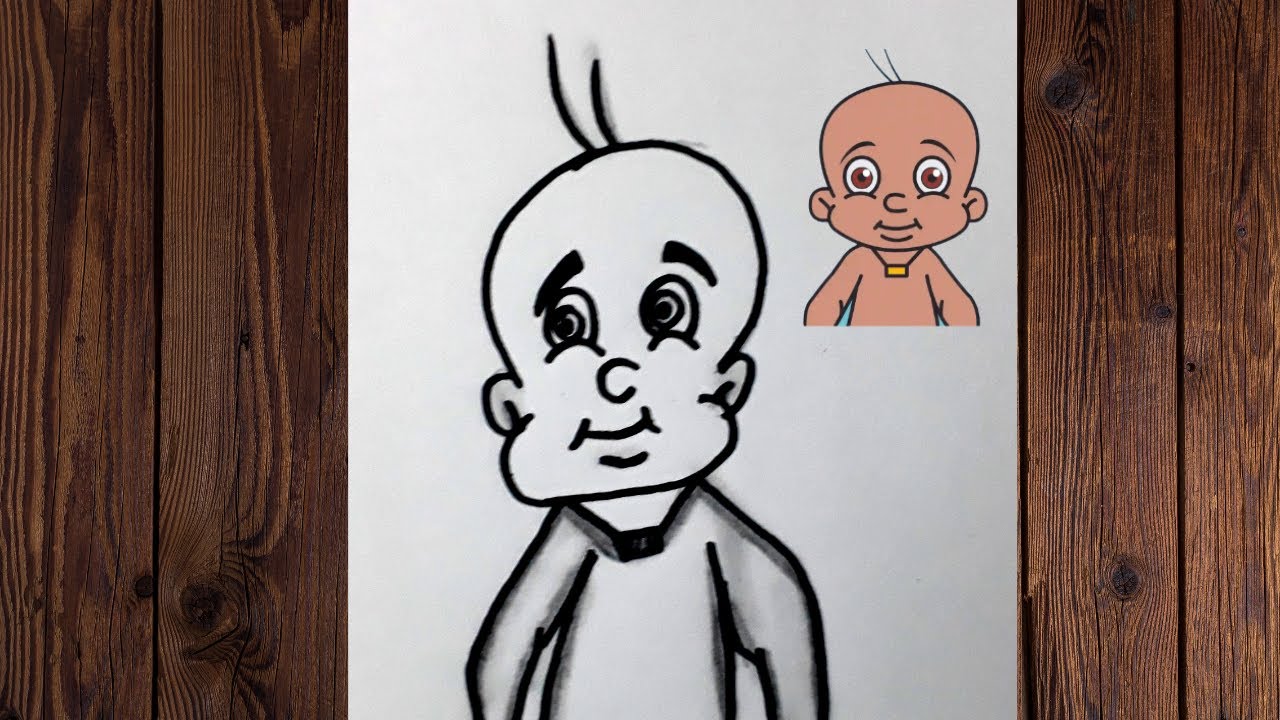 How To Draw Mighty Raju Step By Step For Beginners//CREATION BY UROOJ ...