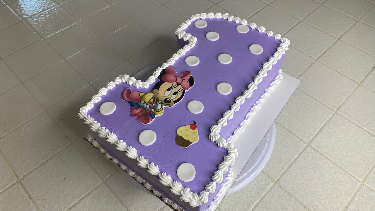 PASTEL NÚMERO UNO PARA UNA NIÑA - YouTube