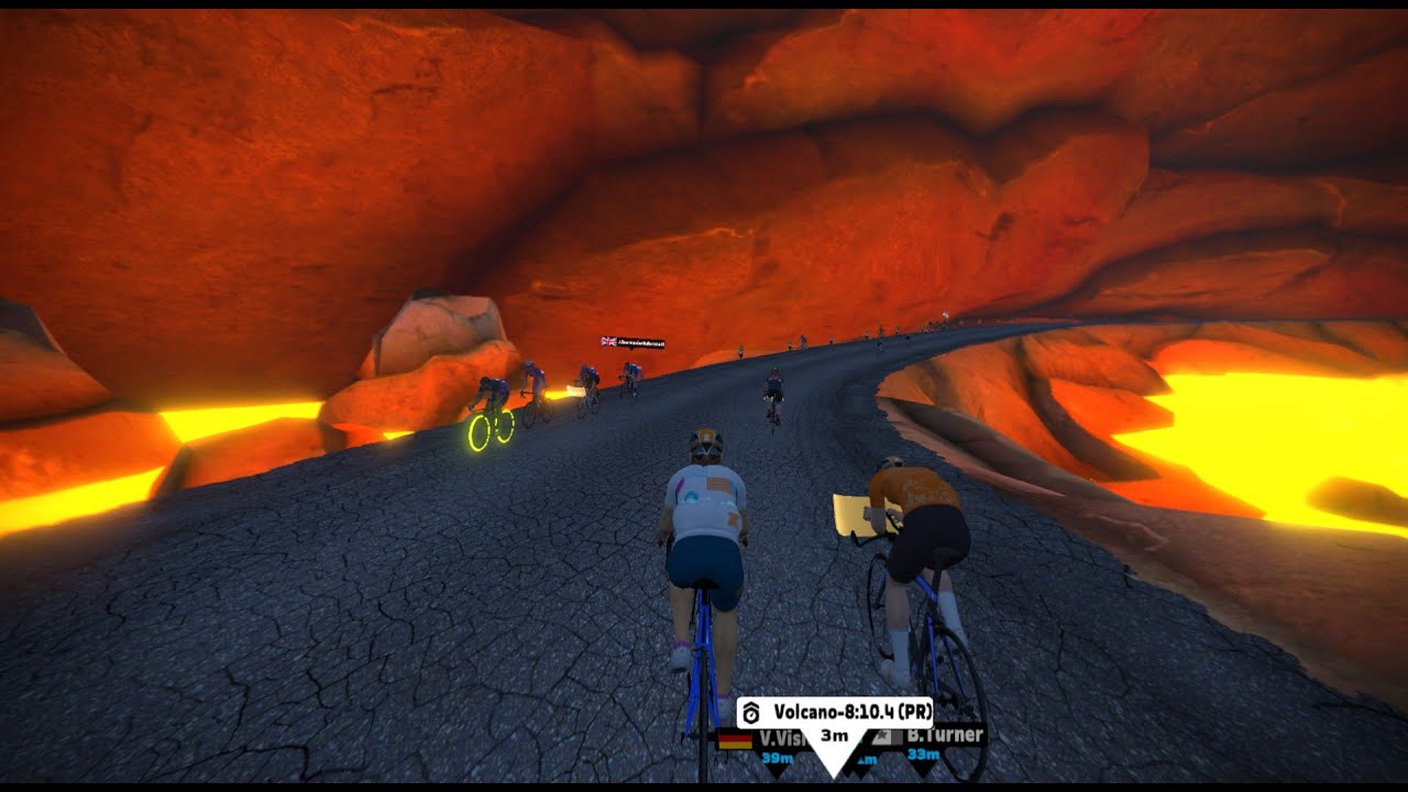 Zwift Watopia's Volcano Circuit CCW 1/28/2023 - YouTube