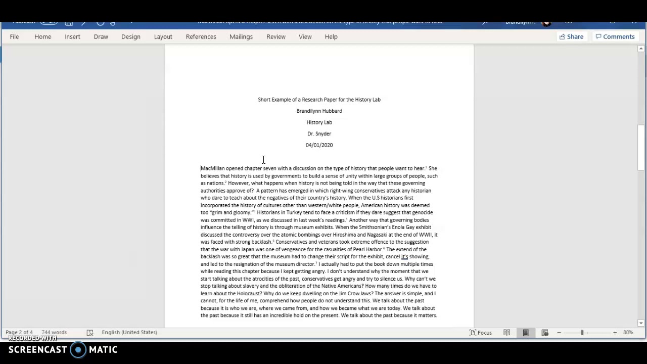 Margins, Fonts, and Spacing in Chicago Manual Style Papers - YouTube