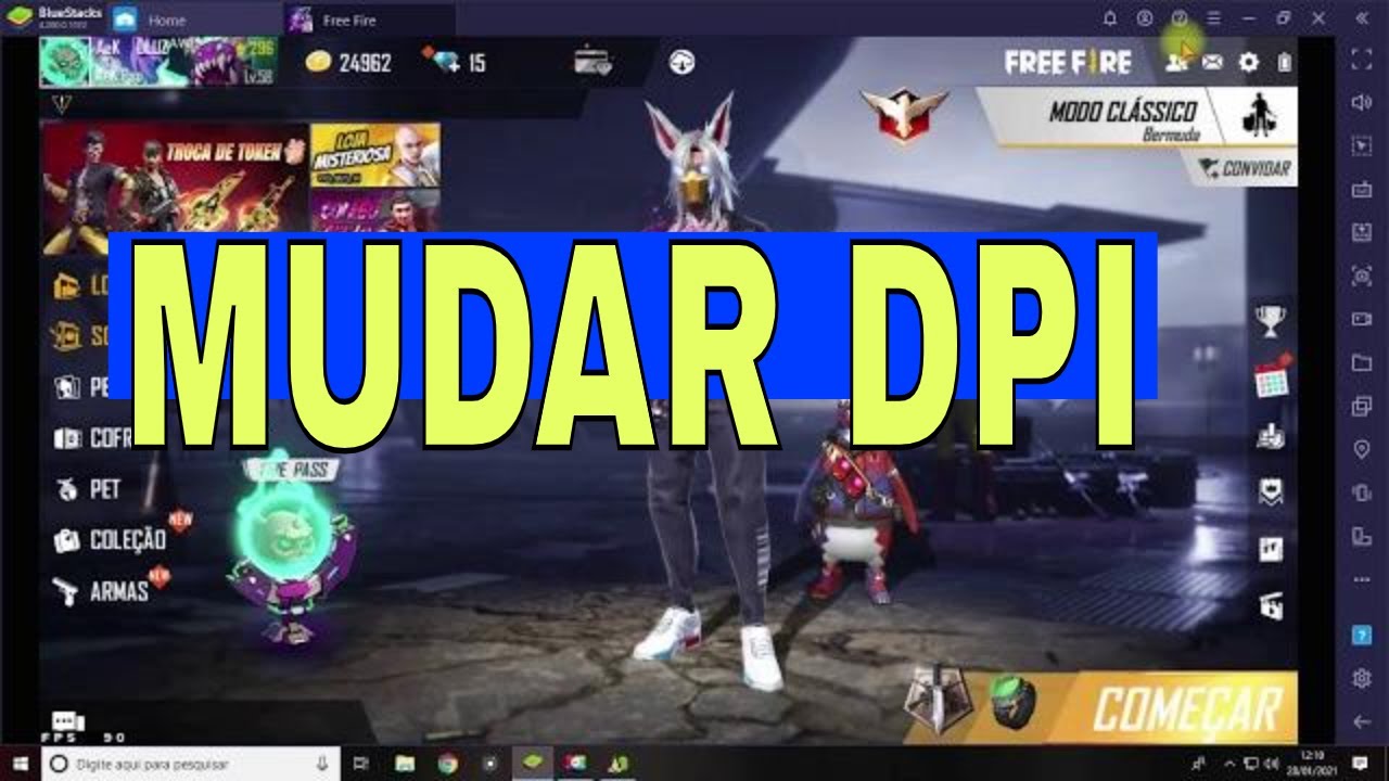 COMO MUDAR A DPI DO EMULADOR BLUESTACKS 4.260 COM BSTWEAKER - YouTube
