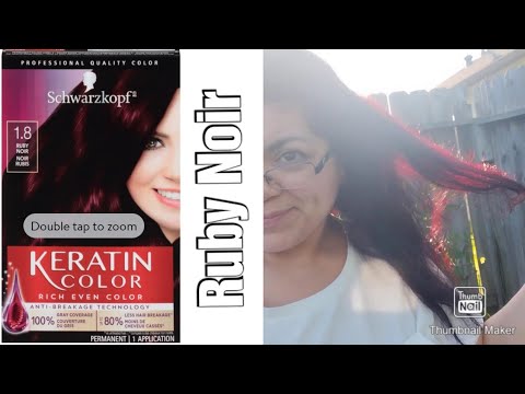 Schwarzkopf Keratin Color Hair Dye Review - Ruby Noir - YouTube