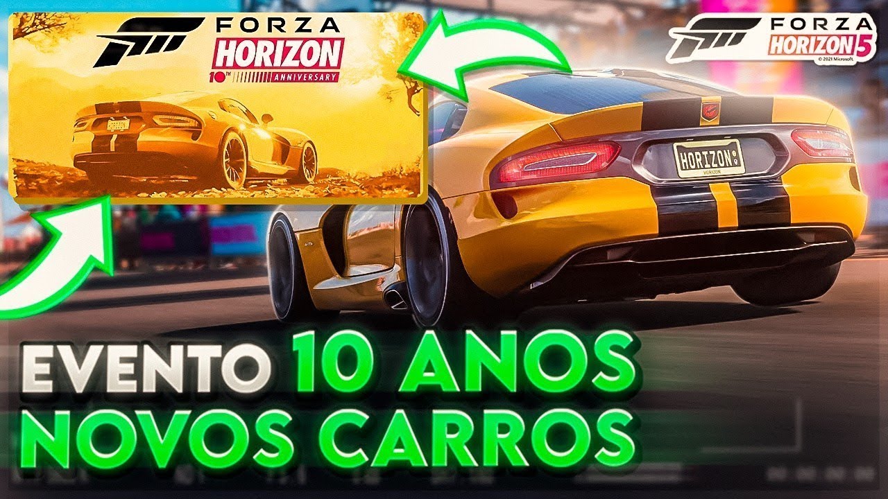 FORZA HORIZON 5 - TODOS OS DETALHES DO ANIVERSÁRIO DE 10 ANOS ! - YouTube