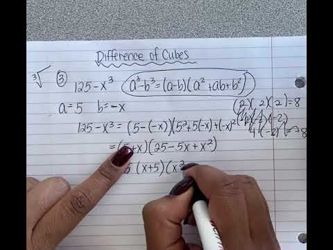 Difference of cubes - YouTube