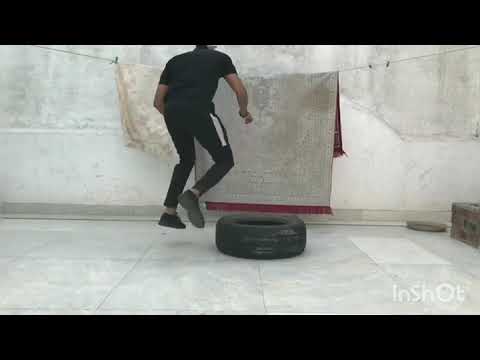 Crossfitt exercises -#tire row with reverse jump - YouTube