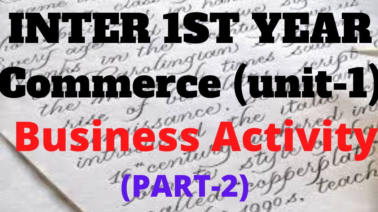 INTER 1ST YEAR ONLINE CLASS||COMMERCE 2ND CHAPTER||MEC||CEC||INTER ...