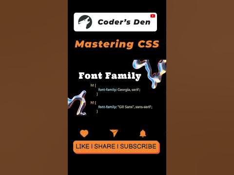 Font Family in CSS | CSS Properties | Master CSS Part15 #coding #cssanimation #css - YouTube