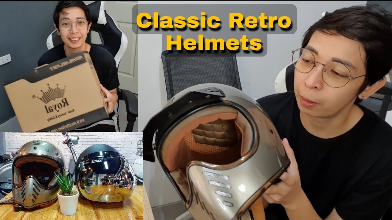 Pangmalakasang classic helmets : VRM & Royal Helmet unboxing - YouTube