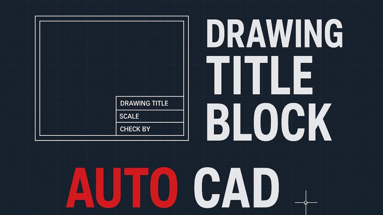 How to Draw a Professional Title Block in AutoCAD (Beginner Tutorial ...