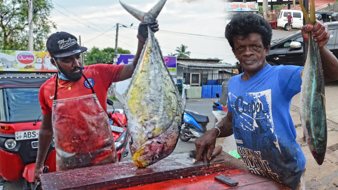 WoW ATTRACTIVE !! Biggest Street Fish Cutting Fish Market - YouTube