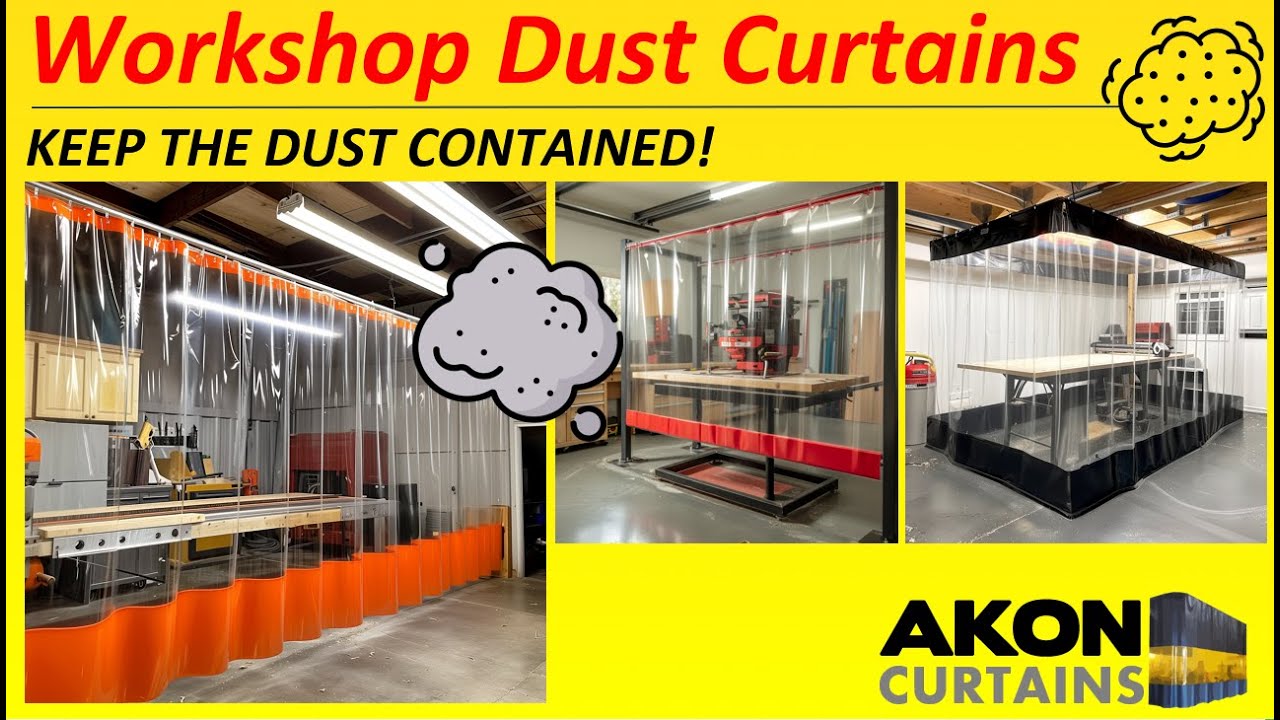 Workshop Woodworking Dust Curtains | Contain The Dust - YouTube