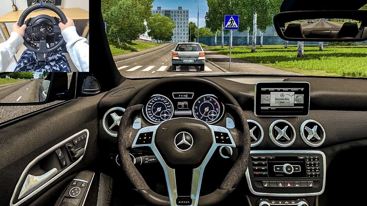 Mercedes Benz CLA45 AMG - City Car Driving [Steering Wheel Gameplay ...