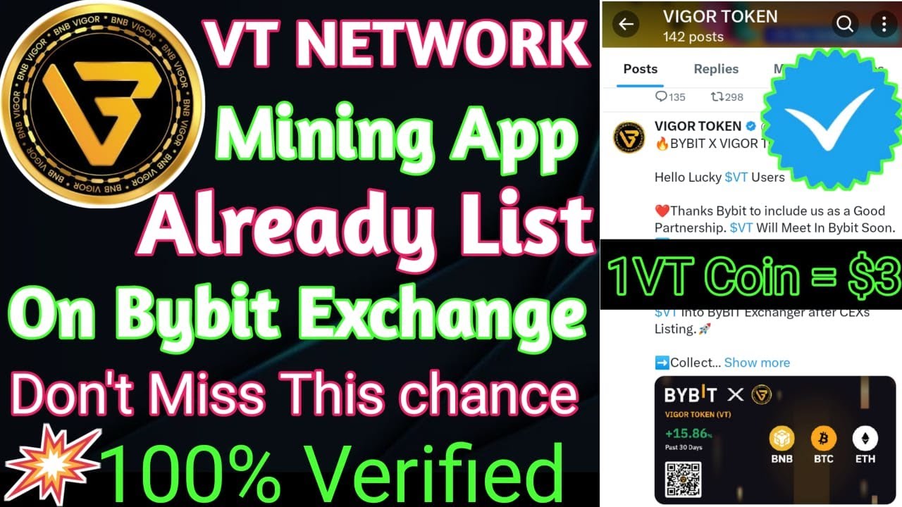 Vigor Token Mining App | How to Create VT Network Mining App Account | Already Listed On Bybit ...