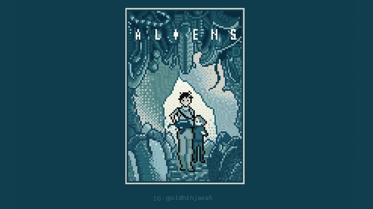 ALIENS poster pixel art, Alien 3 NES Soundtrack. - YouTube