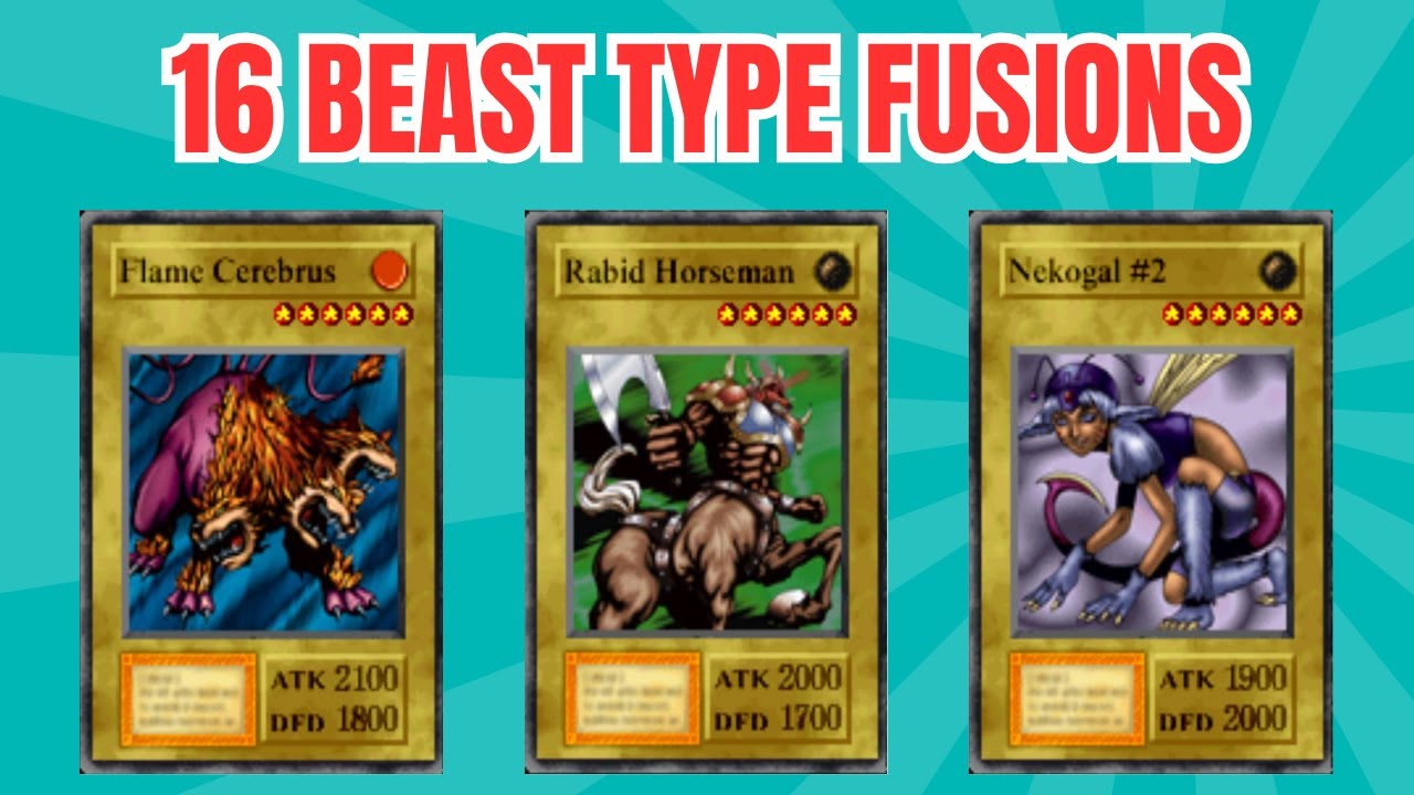 16 Beast Type Fusions - Yu-Gi-Oh! Forbidden Memories - YouTube