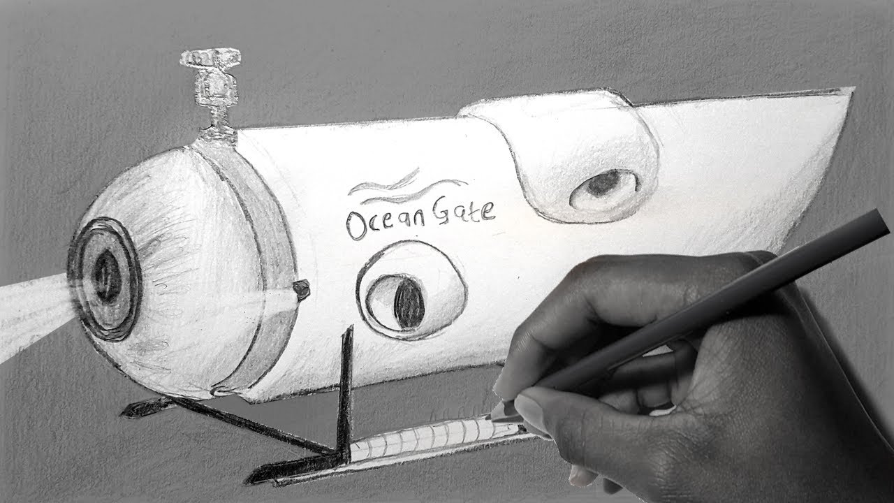 How to draw the titanic submersible - YouTube