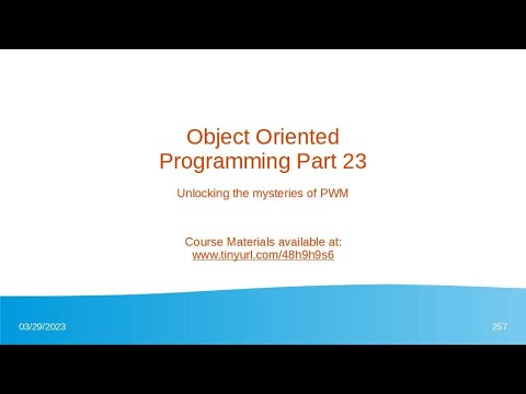 DPB's Object Oriented Programming using Python (class 23) -- PWM Mysteries - YouTube