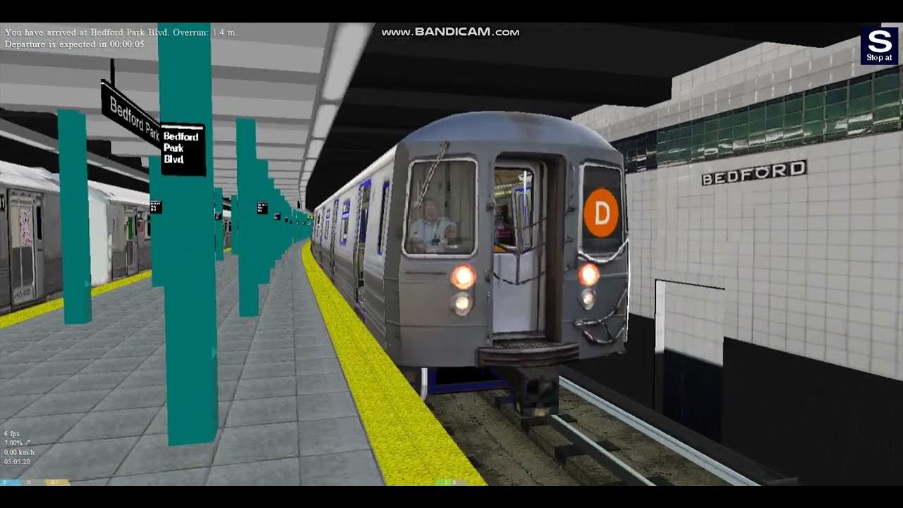 Openbve R68A D Train Arriving & Departing at Bedford Park Blvd - YouTube
