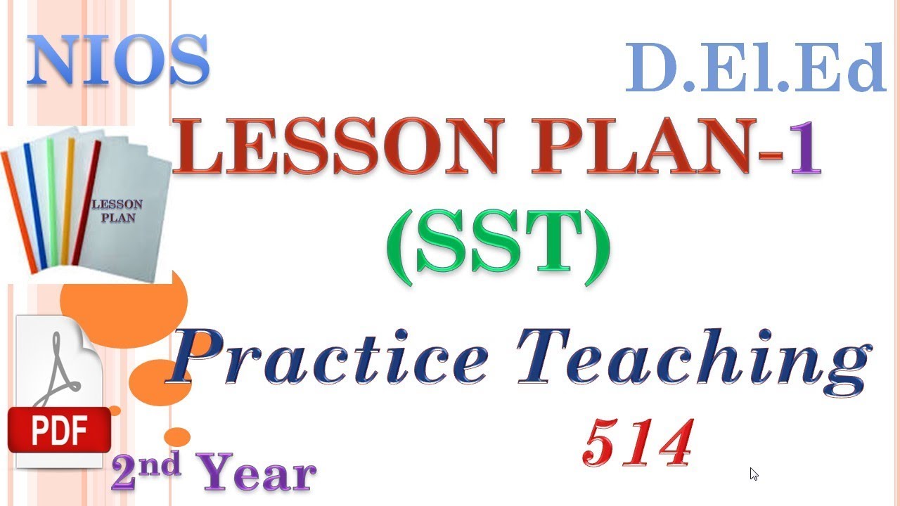 LESSON PLAN No :- 1 (Social Science) -SST- in ENGLISH Practice Teaching ...