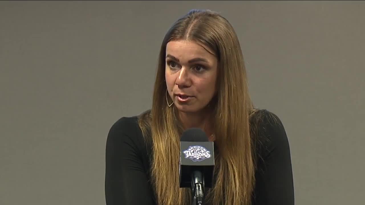 Rachel Balkovec excited for historic debut with Tarpons - YouTube