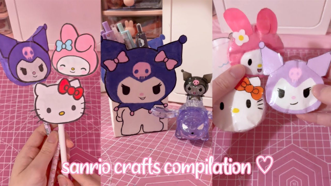 sanrio crafts compilation | pt2 | ASMR | sanriolve - YouTube