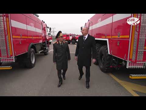 Prezident yeni alınmış xüsusi təyinatlı texnikalar və təcili tibbi yardım avtomobillərilə tanış olub