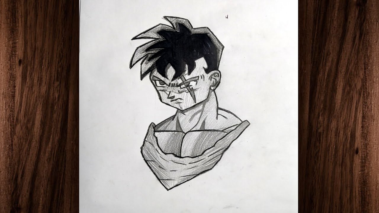 Anime drawing | how to draw teen gohan ( full body ) step-by-step - YouTube