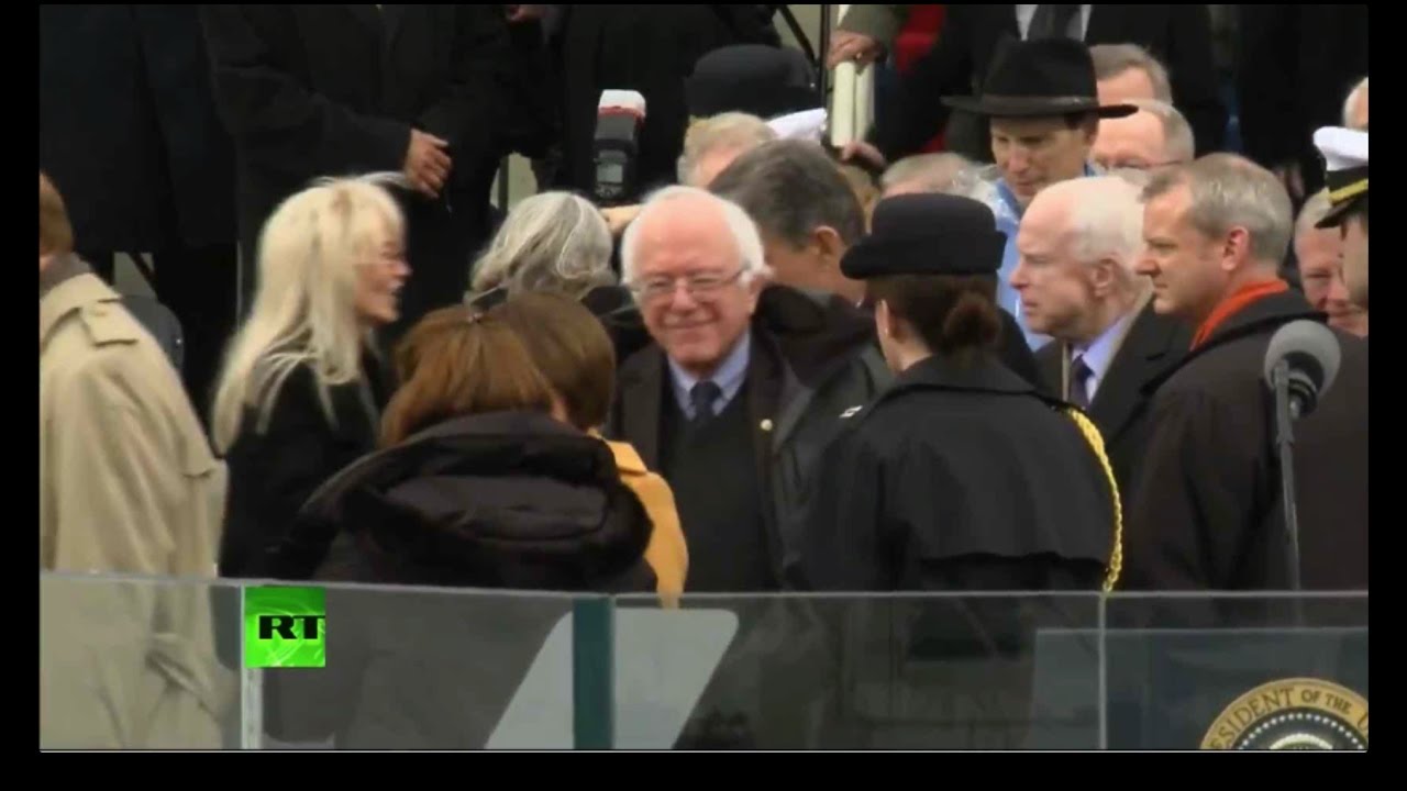 Bernie Arrives At Inauguration - YouTube