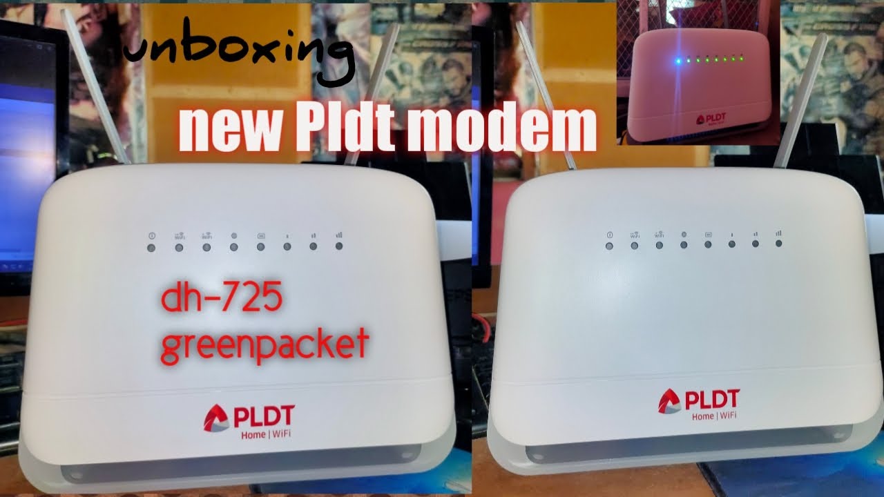 PLDT dh-725 cat 6 modem unboxing and speed test - YouTube