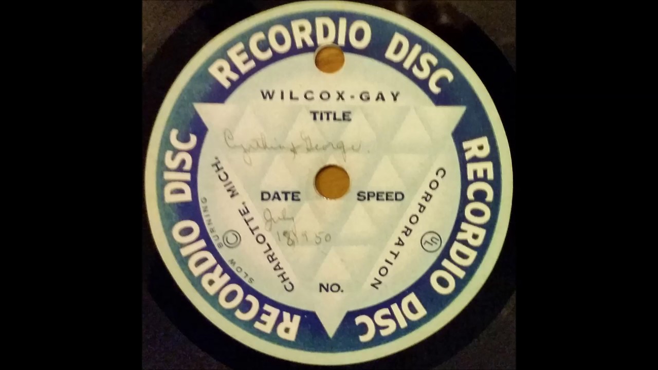 Recordio Disc Home Recording July 18 & 19, 1950 - YouTube