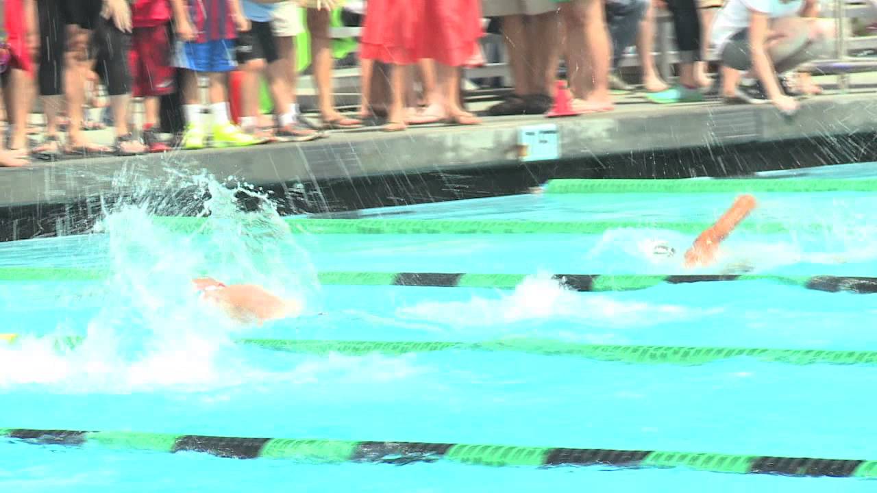 Nicky Glenn vs Finn Aune: Marin Swim League All Stars 50yd Freestyle ...