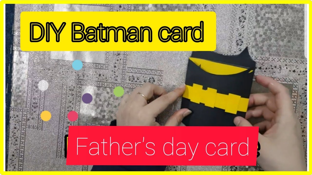 DIY Batman card for Father's day - YouTube