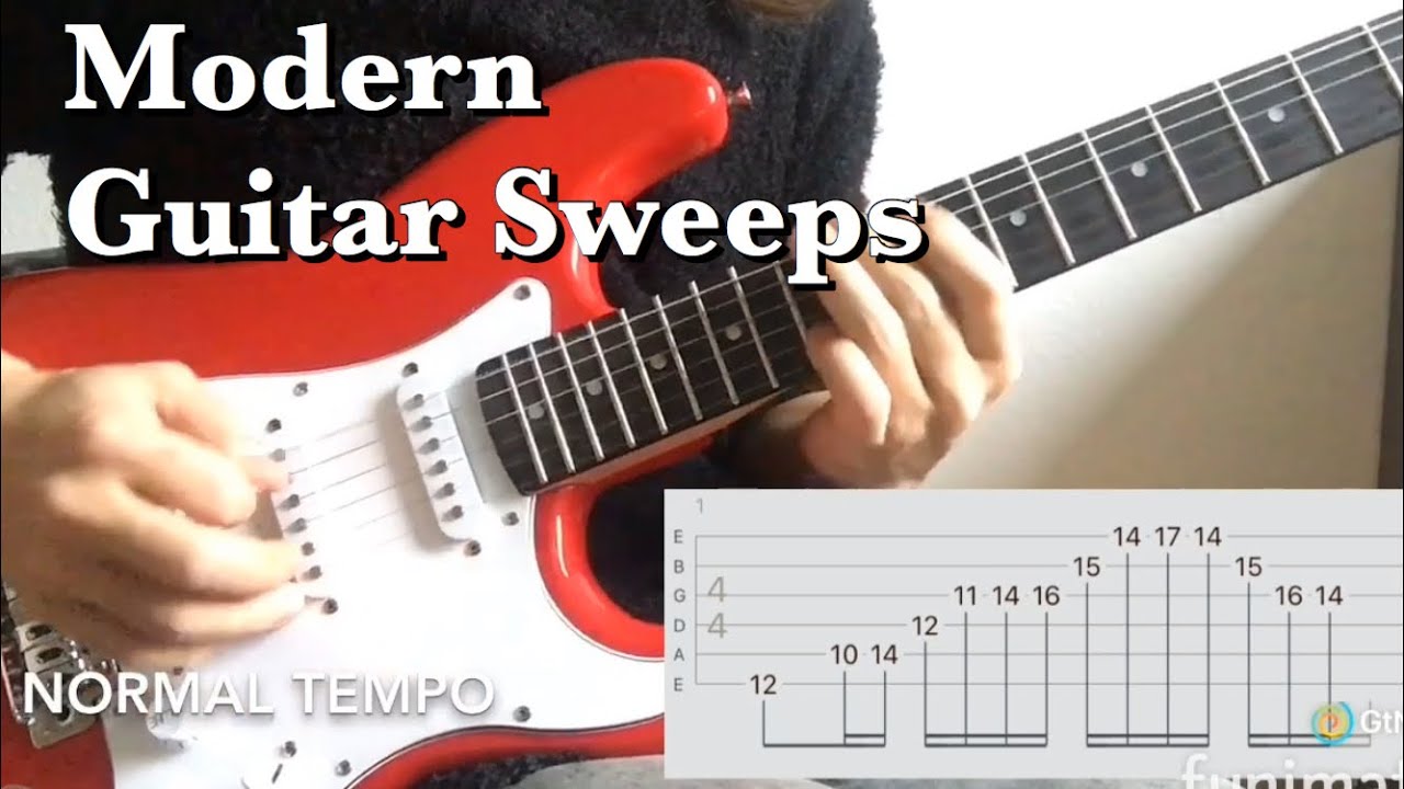 Advanced 6 Strings Sweep Picking with TAB - YouTube
