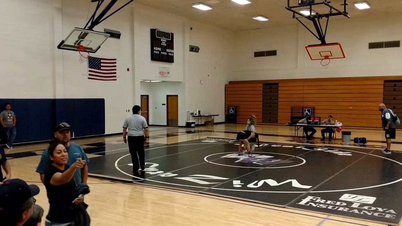 Emily Callender wrestling 3-25-17, first match - YouTube