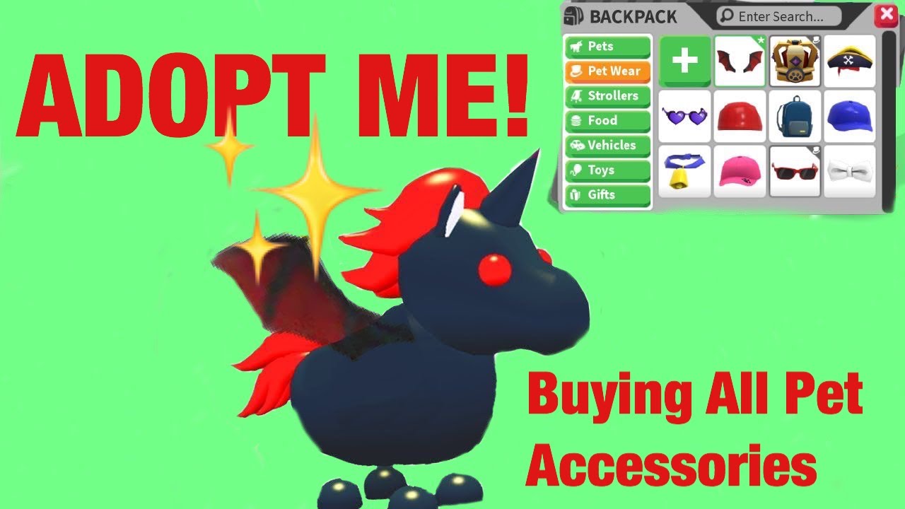 Adopt Me: buying all pet accessories new dress your pet update - YouTube