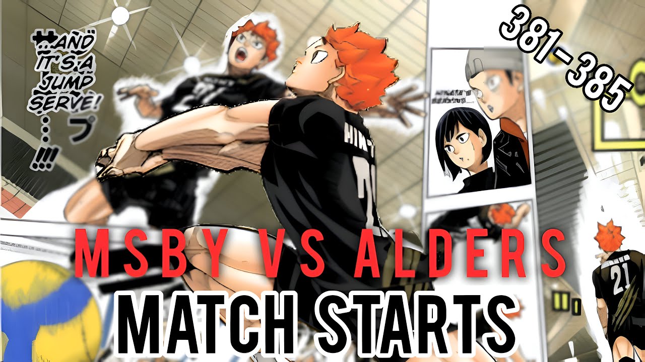 MSBY vs Alders Match Starts l Haikyuu Manga Chapter 381 - 385 in Telugu ...