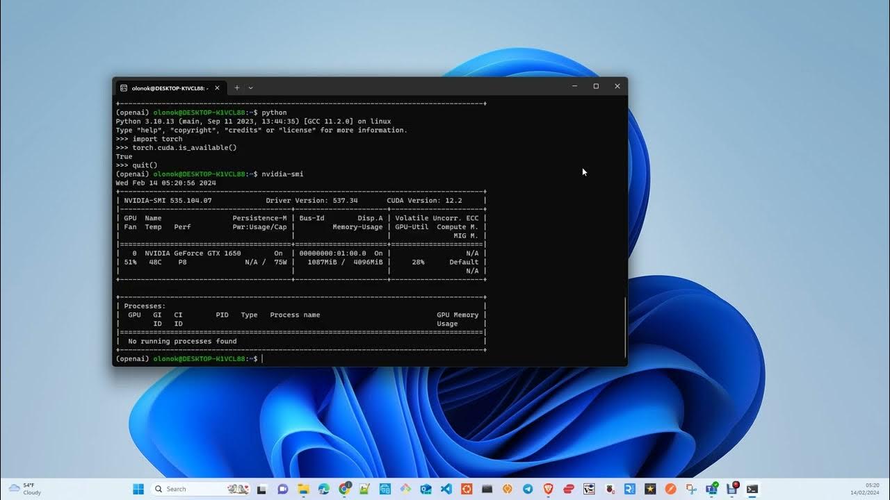 How to check if tour GPU works correctly with pytorch - YouTube
