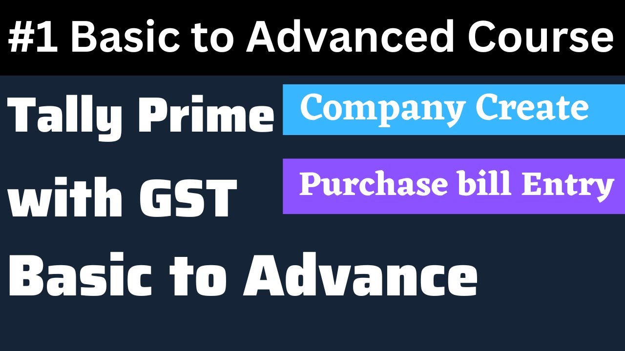 Tally Prime with GST Basic to Advance Full Tutorial In Hindi || Tally ...