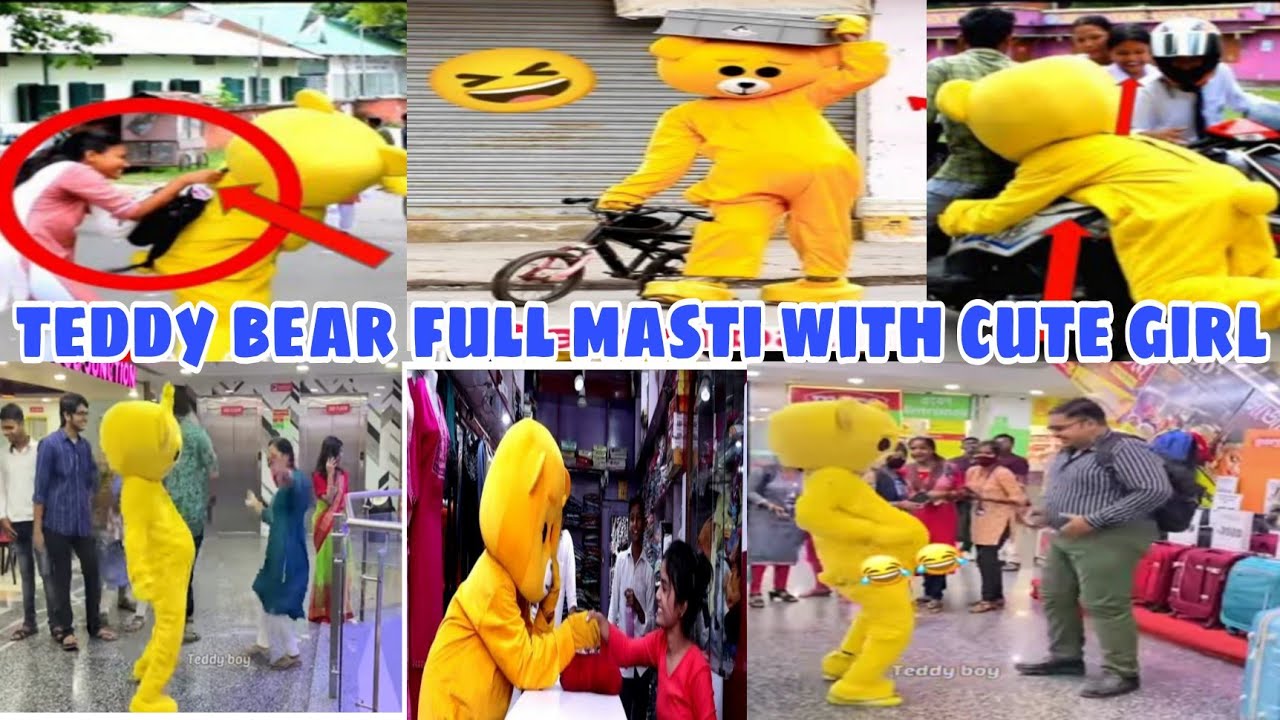 teddy bear propose cute girl | teddy bear public masti | teddy bear ...
